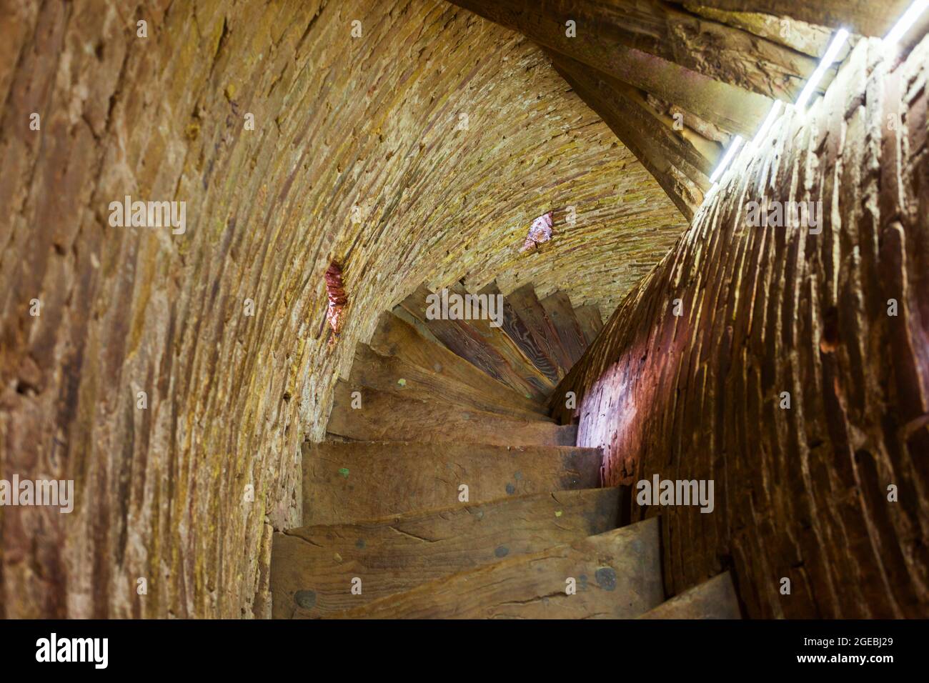 Stairs inside the Islam Khodja Minaret at the Itchan Kala, the walled ...