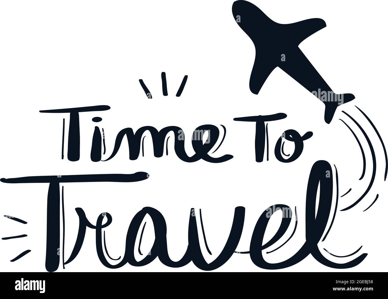 travel lettering and airplane Stock Vector Image & Art - Alamy