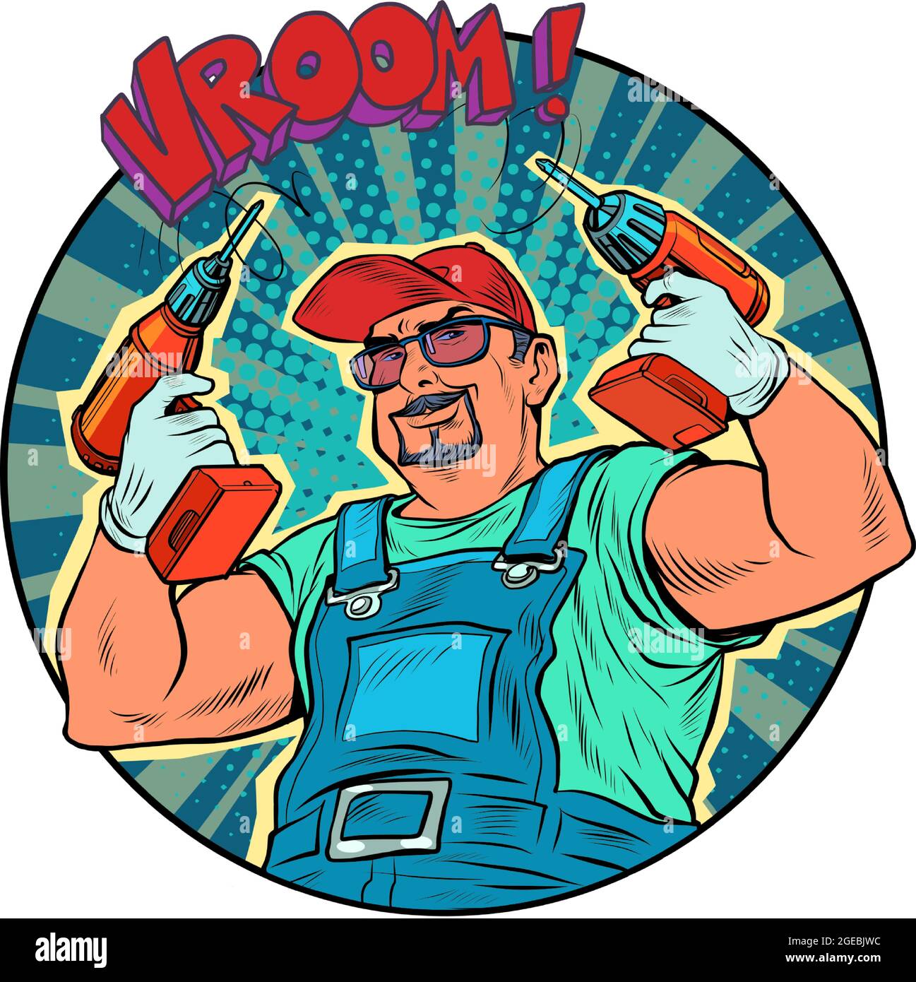 Tools repair young man Stock Vector Images - Alamy