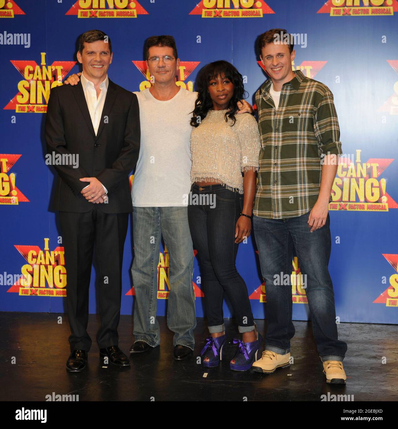 London, UK. Nigel Harman, Simon Cowell, Cynthia Ervio & Alan Morrisey ...