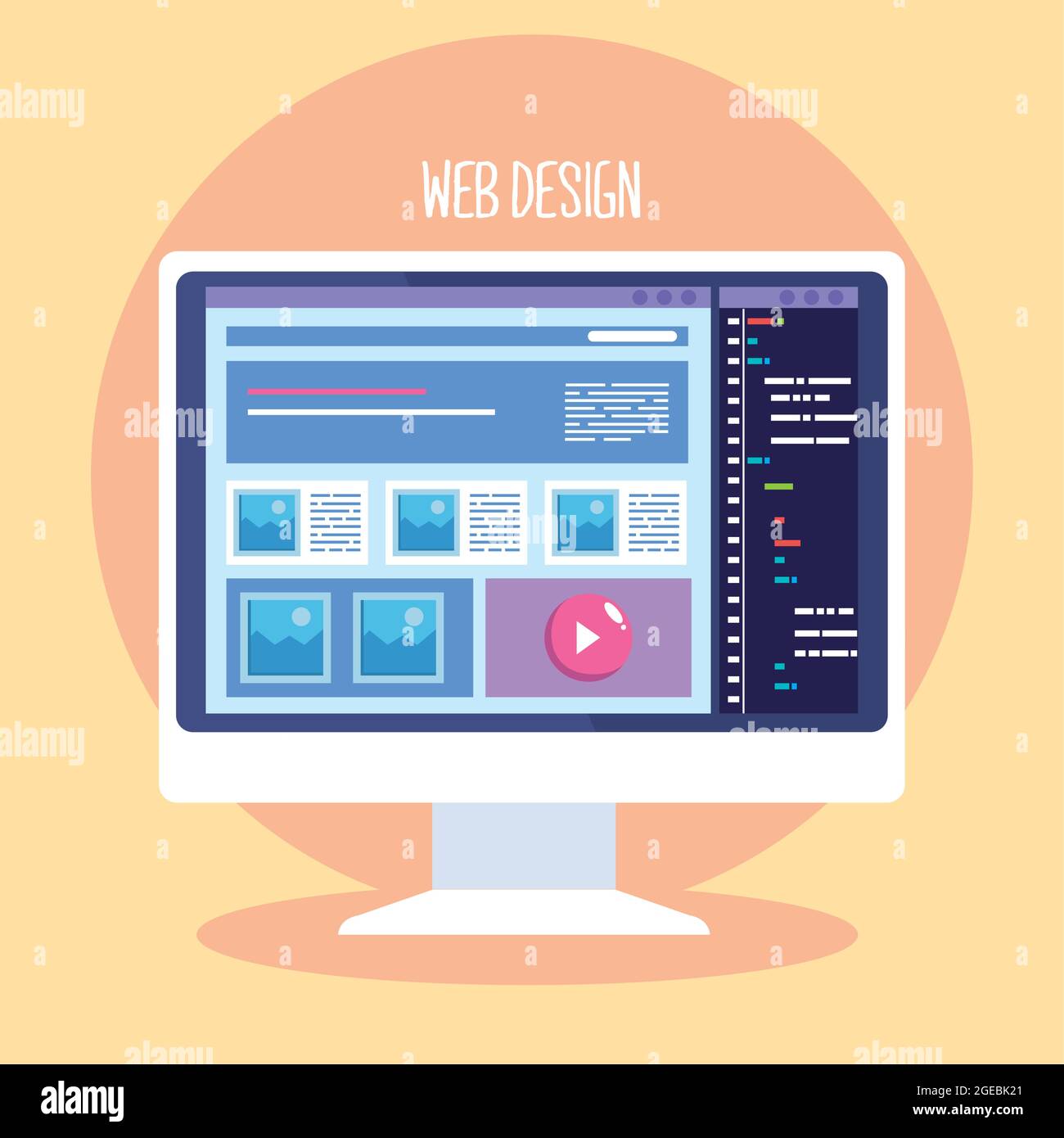 web design in desktop Stock Vector Image & Art - Alamy