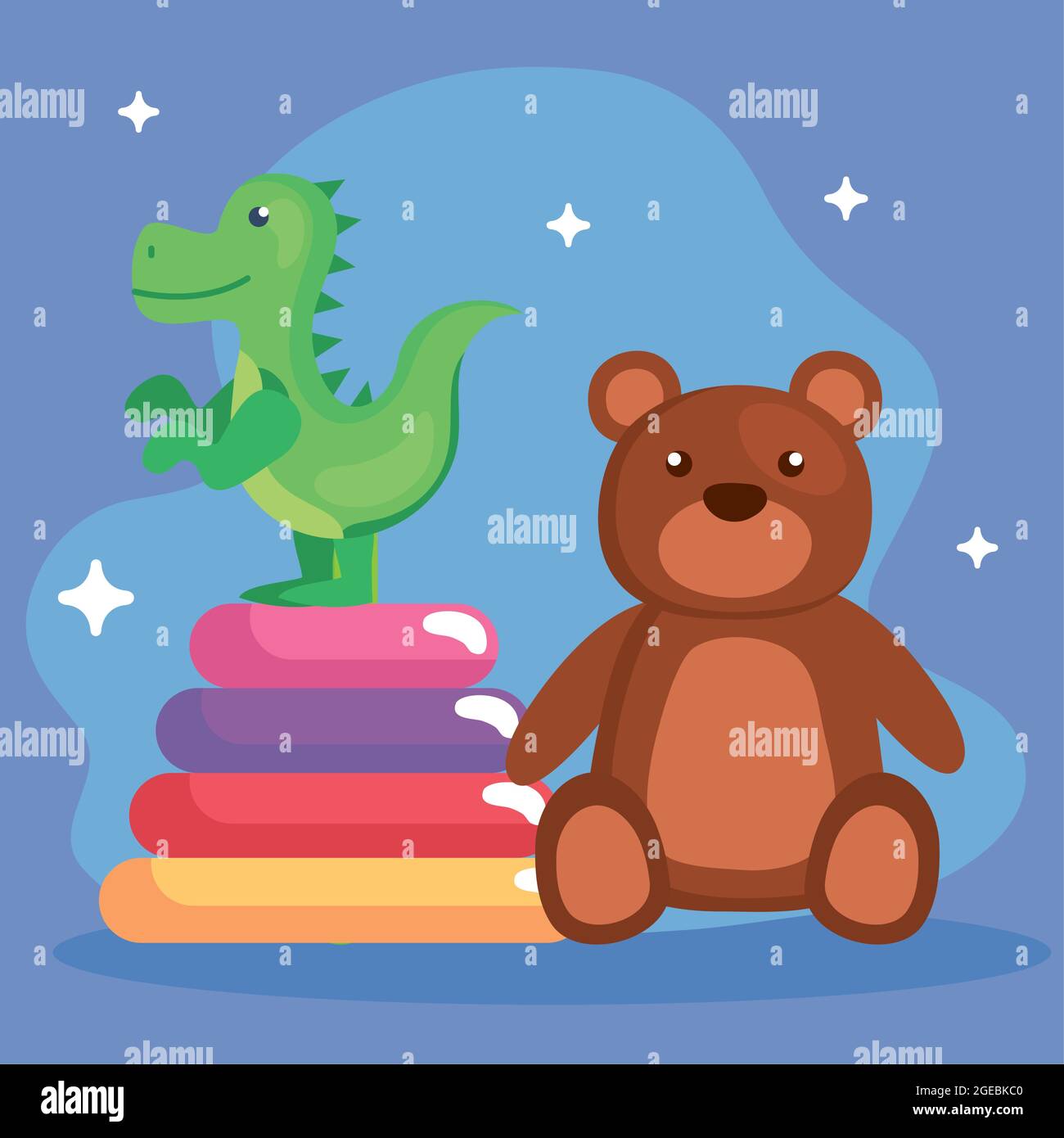 three toys scene Stock Vector Image & Art - Alamy