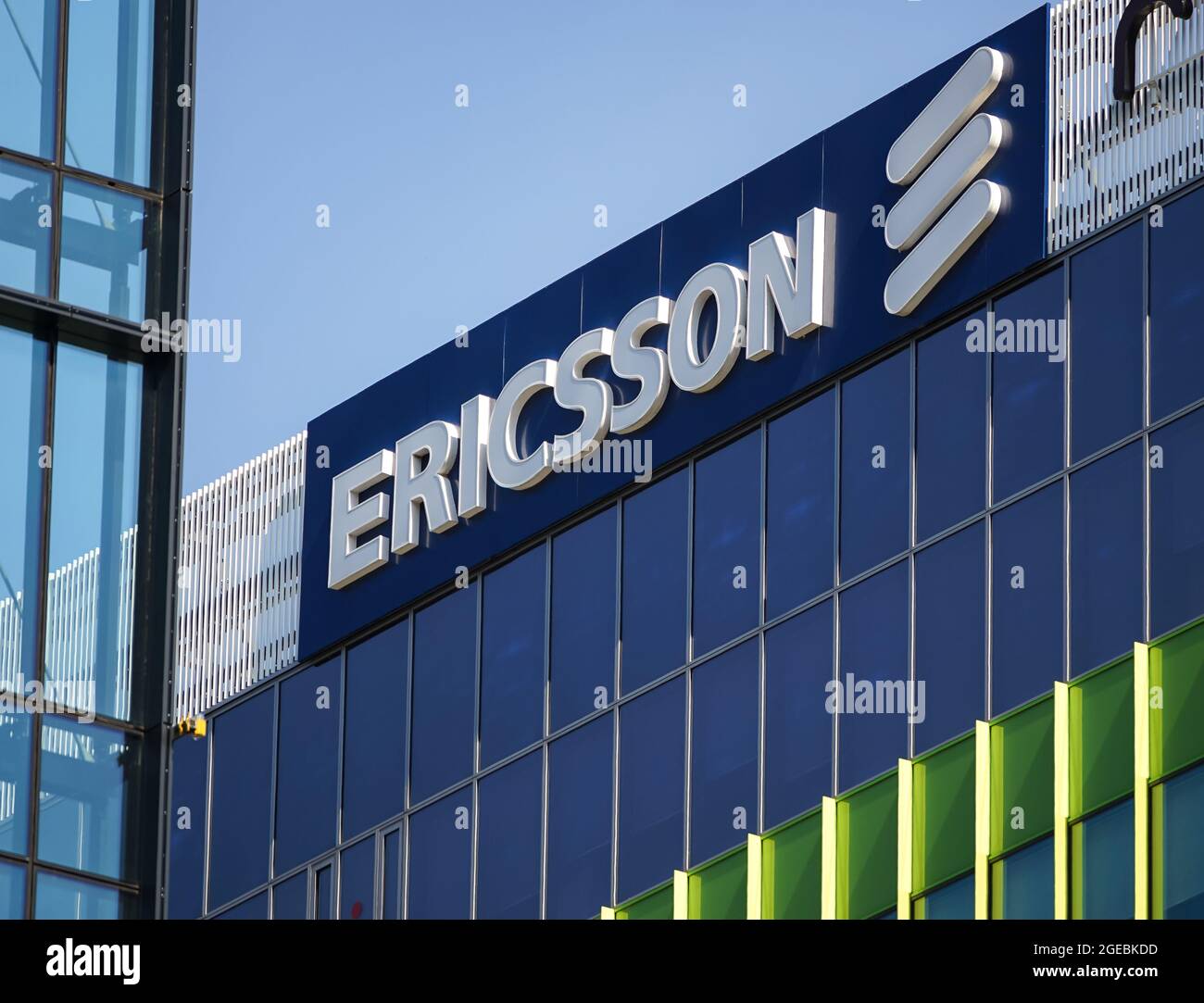 Bucharest, Romania - August 16, 2021: A logo of Ericsson, Swedish ...
