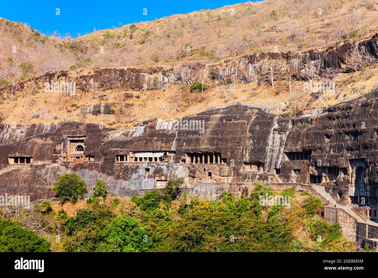 Rock cut caves rock cut architecture ancient hi-res stock photography ...