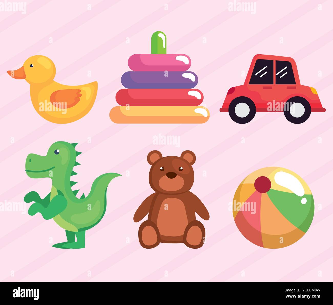 six kids toys icons Stock Vector Image & Art - Alamy