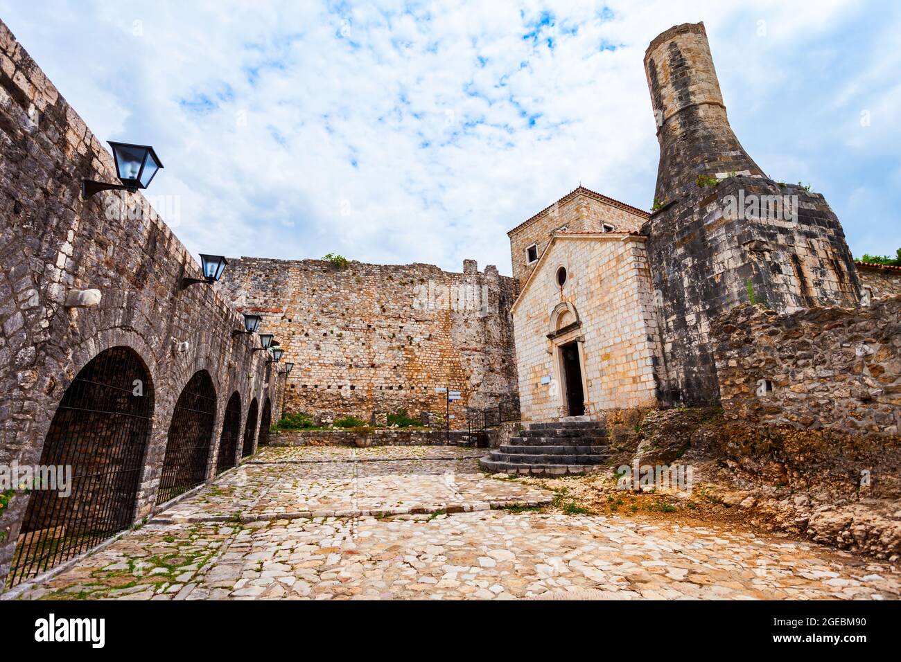 Archaeological Museum in Ulcinj Old Town or Stari Grad, an ancient ...