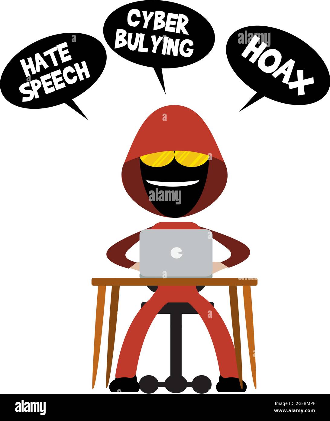 Cyber bullying cartoon hi-res stock photography and images - Alamy