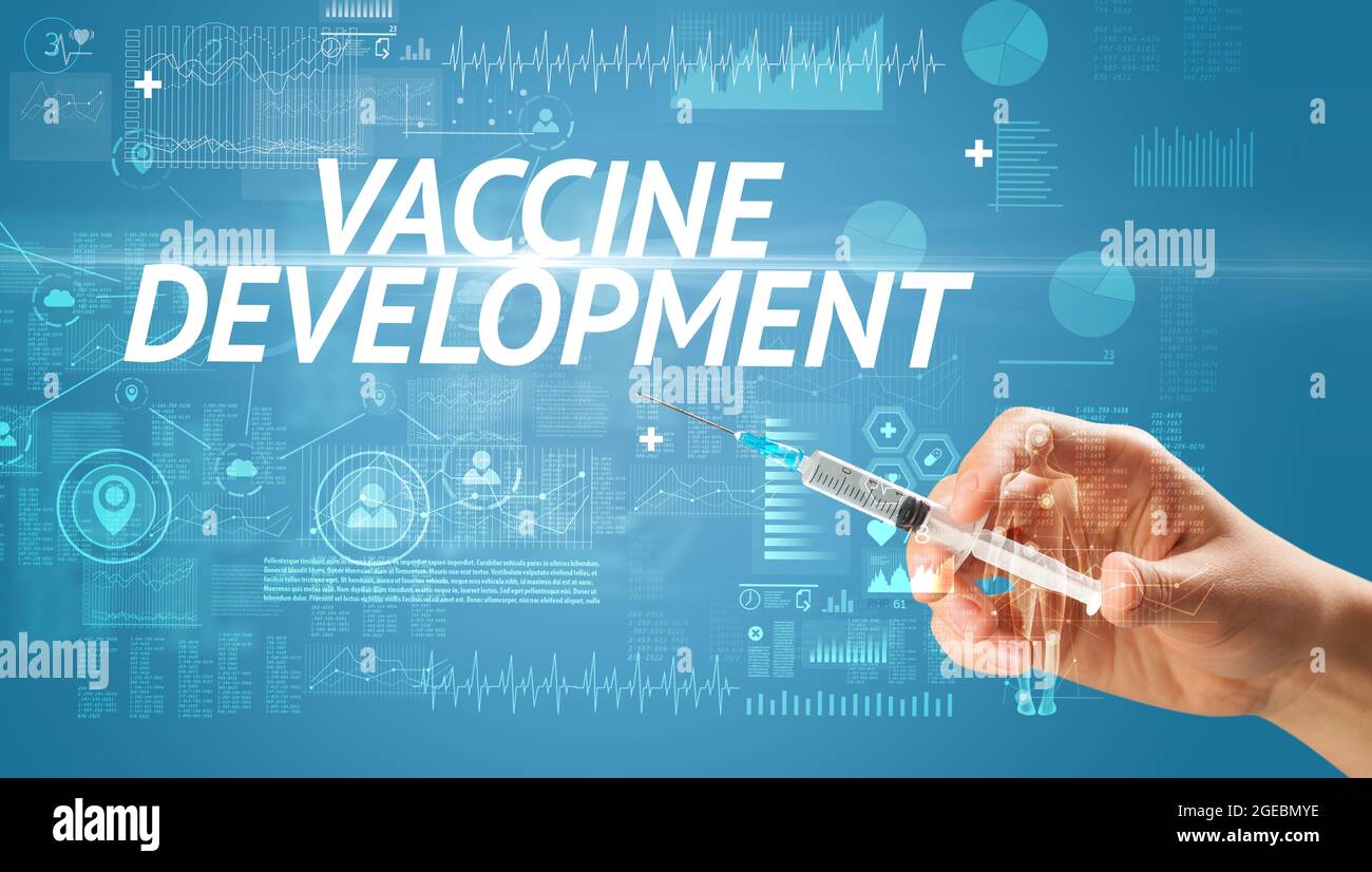 Syringe needle with virus vaccine Stock Photo - Alamy