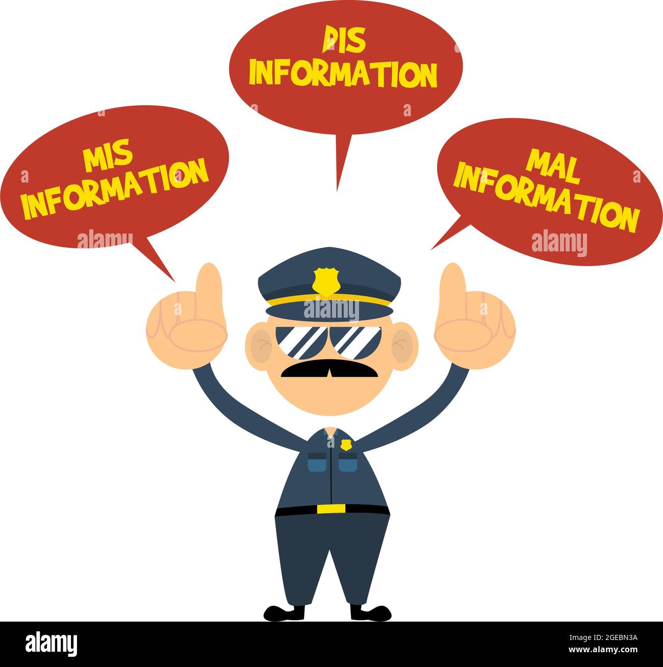 Cartoon Policeman suitable for Cyber Police or preventing Hoax ...