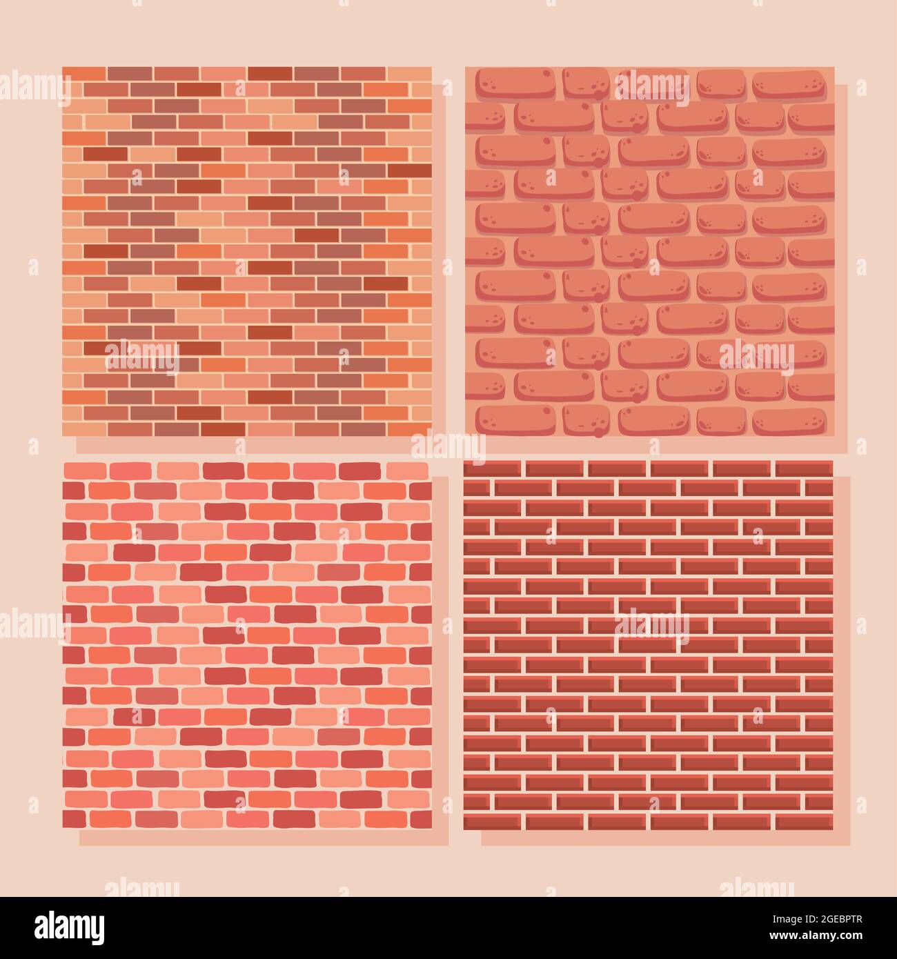 four bricks walls backgrounds Stock Vector Image & Art - Alamy