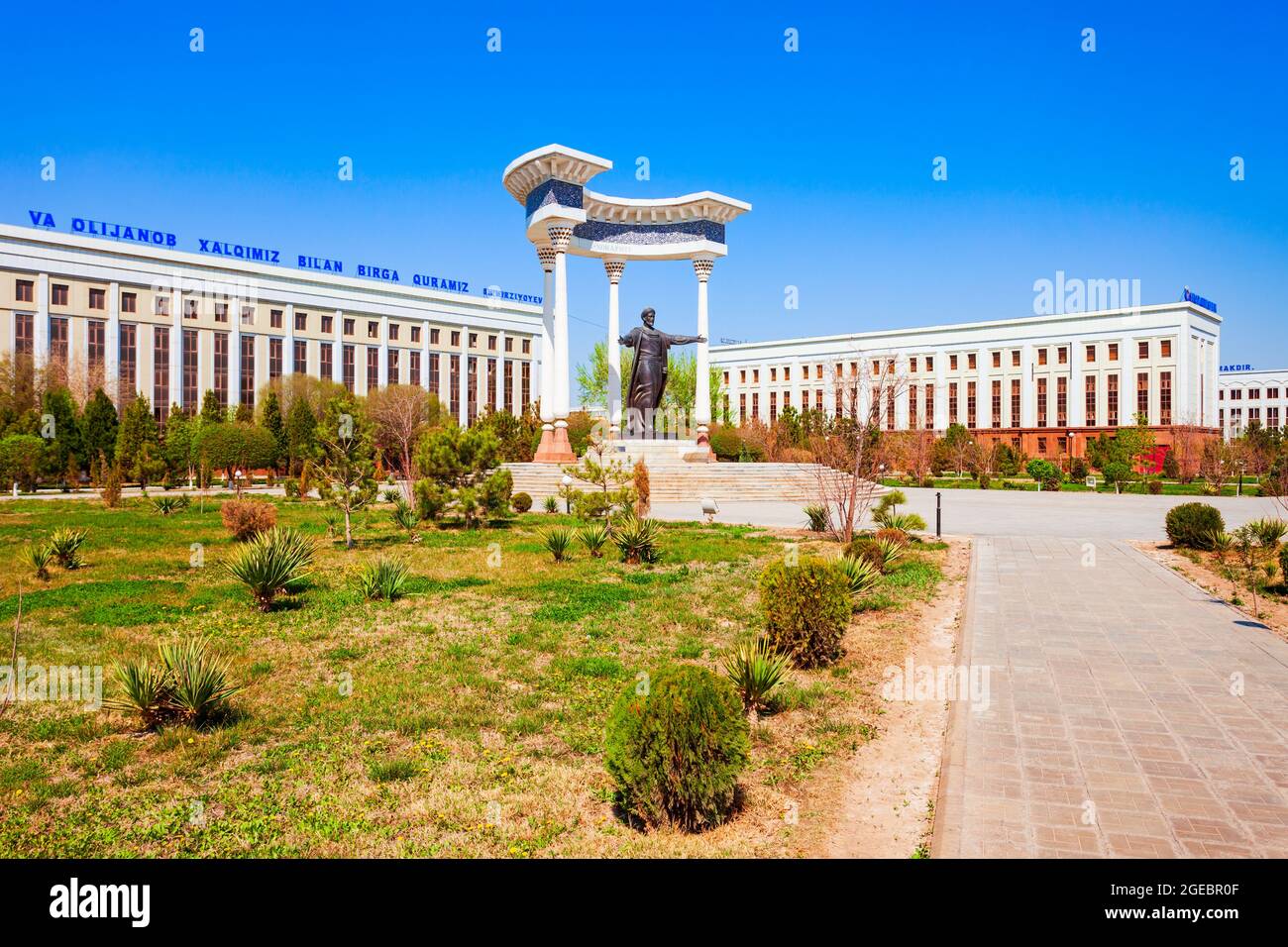 Urgench, Uzbekistan - April 13, 2021: Muhammad ibn Musa al-Khwarizmi ...