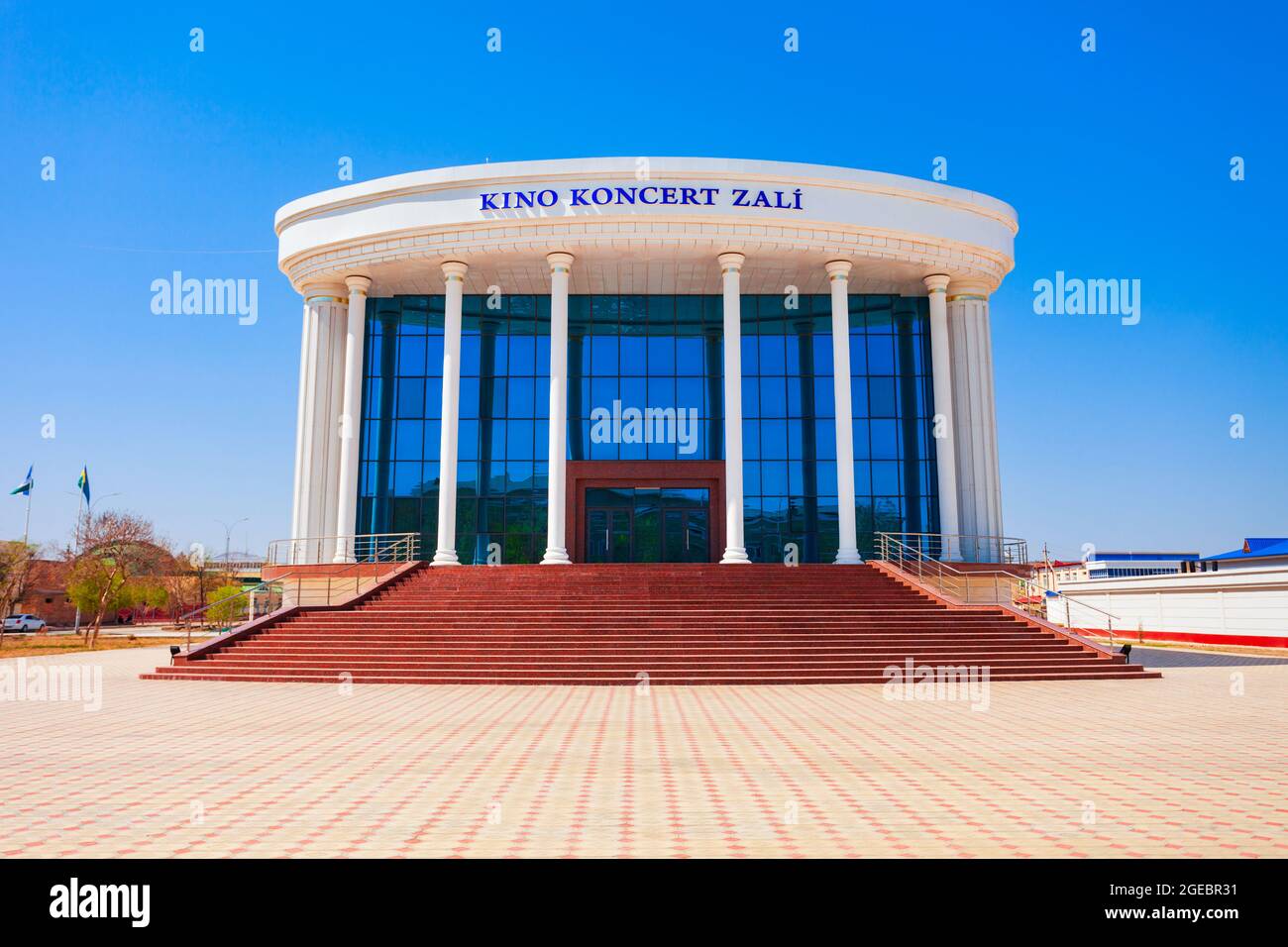 Nukus, Uzbekistan - April 14, 2021: Cinema and Concert Hall building in ...