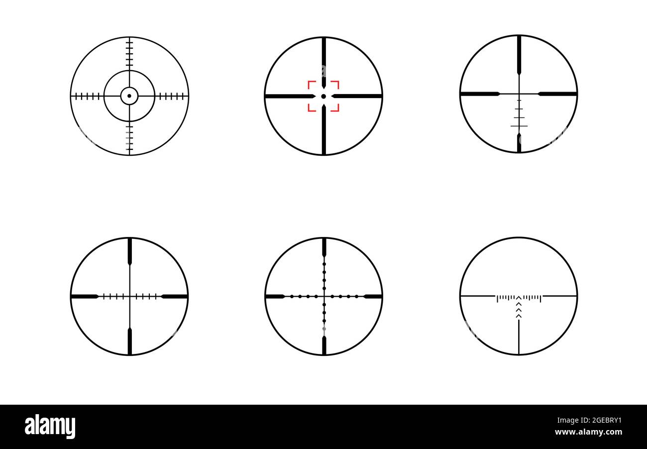 Rifle crosshair Stock Vector Images - Alamy