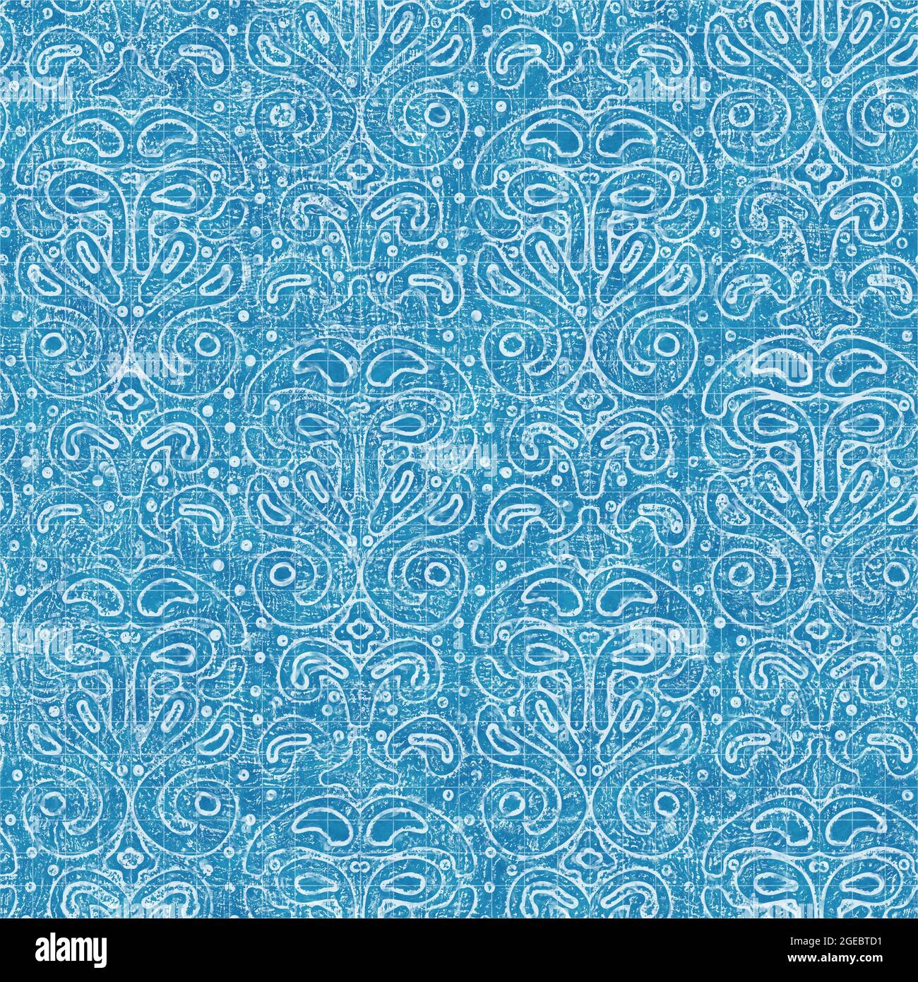 Seamless bright blue blueprint pattern for textile and print Stock ...