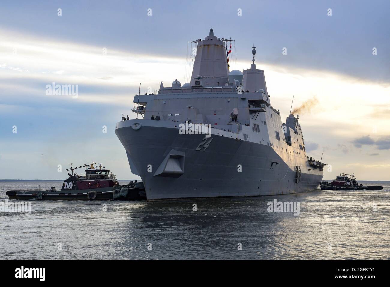 NAVAL STATION NORFOLK (Aug. 17, 2021) The amphibious transport dock ...