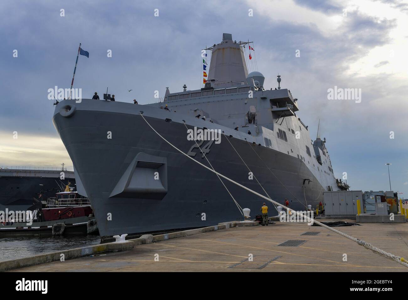 NAVAL STATION NORFOLK (Aug. 17, 2021) The amphibious transport dock ...