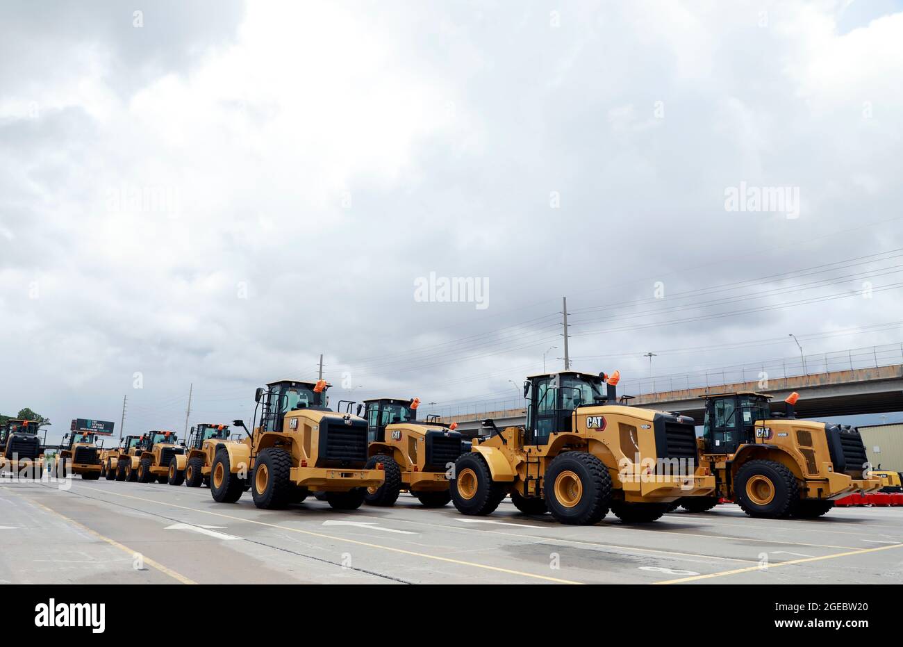 CAT construction equipment being held at the Customs and Border ...