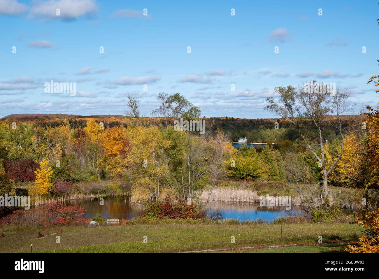 Grandview Park overlooking Ellison Bay, Door County, Wisconsin Stock ...