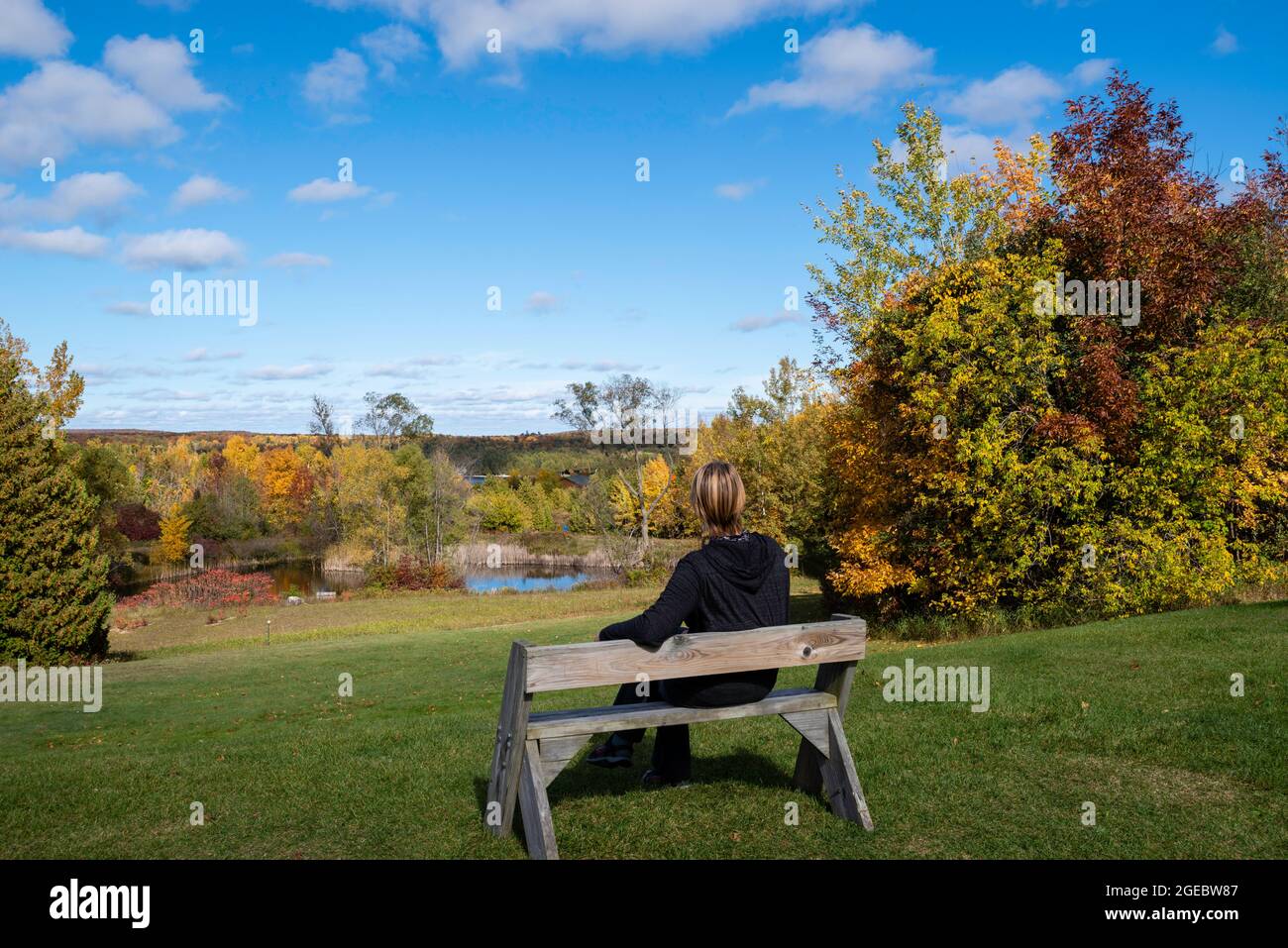 Grandview Park overlooking Ellison Bay, Door County, Wisconsin Stock ...