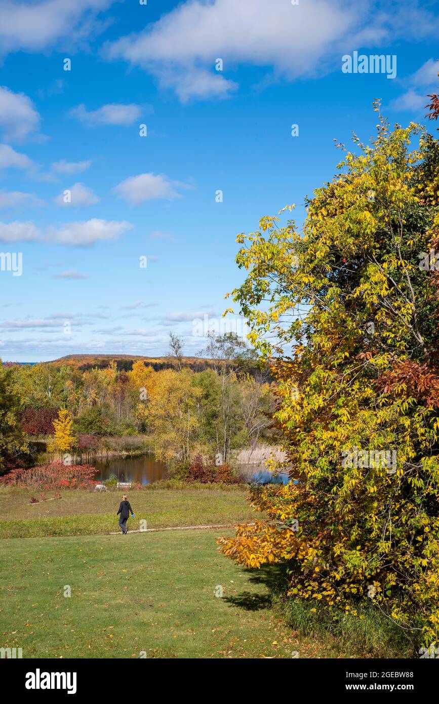 Grandview Park overlooking Ellison Bay, Door County, Wisconsin Stock ...