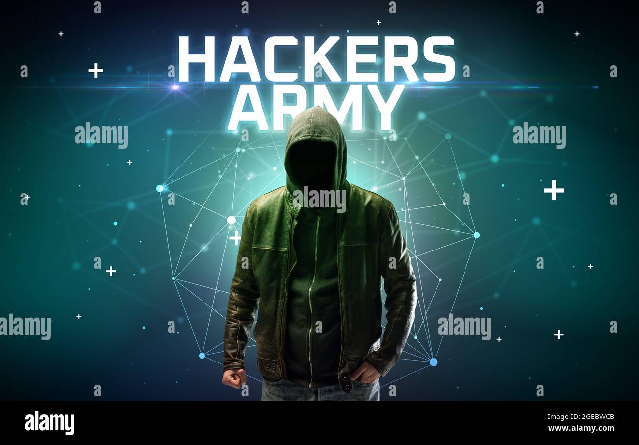 Mysterious hacker, online attack concept Stock Photo - Alamy