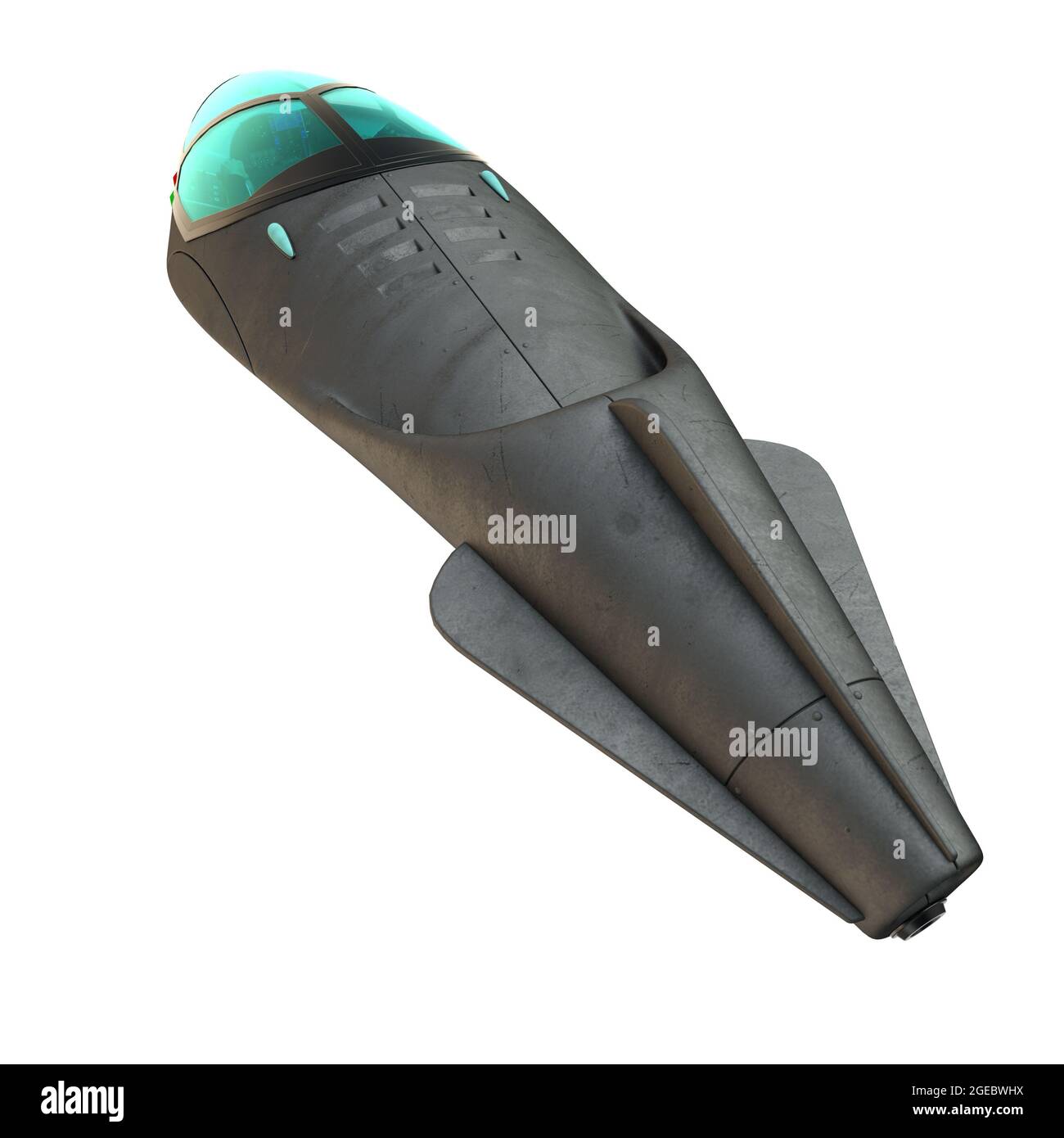 3D-illustration of a one person science fiction starship Stock Photo ...