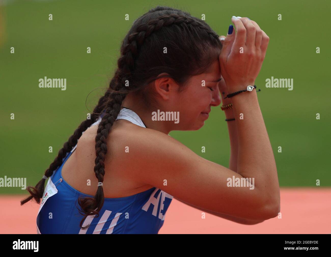 Nairobi, Kenya. 18th Aug, 2021. Iliana Triantafyllou of Greece reacts ...