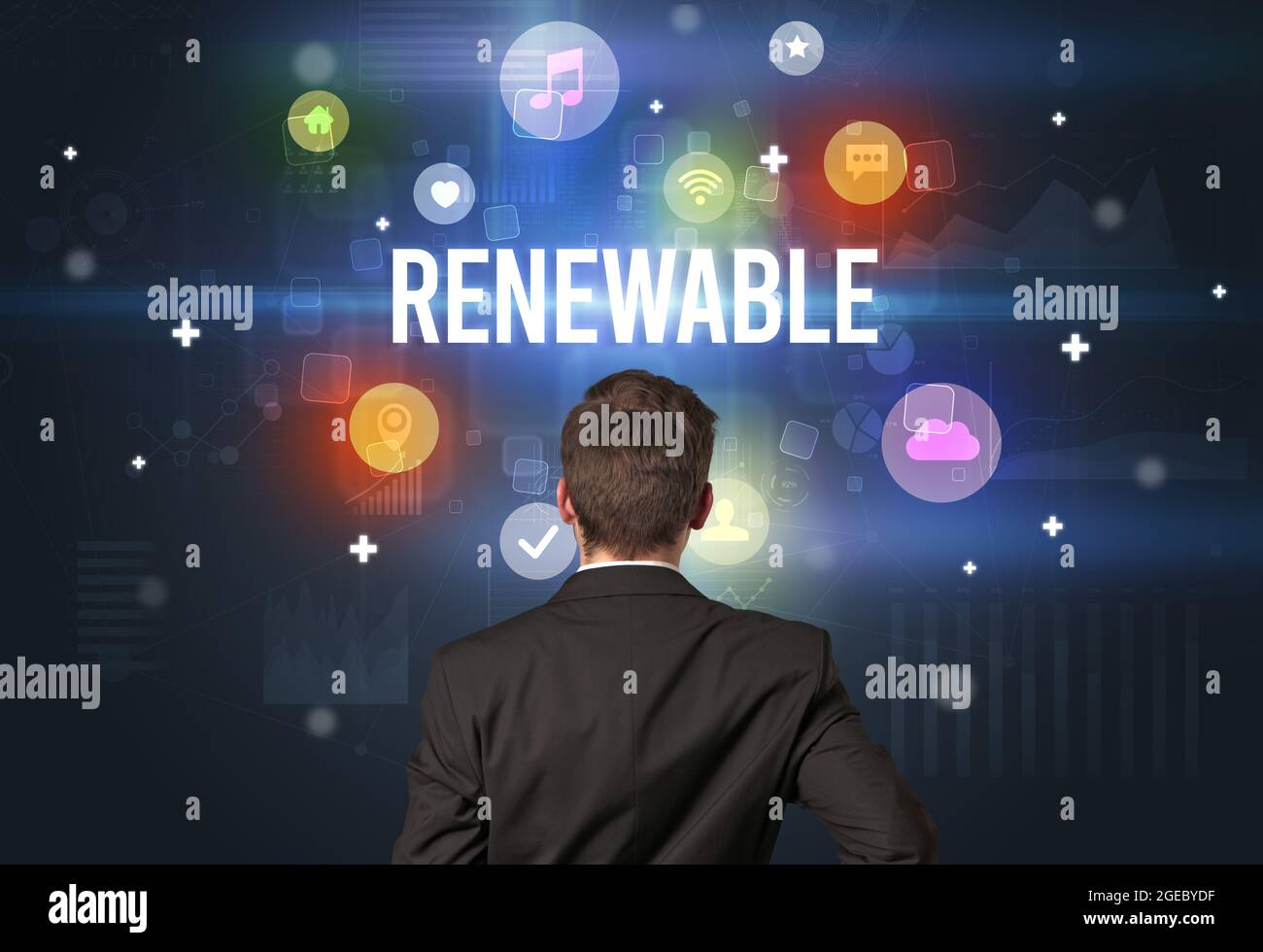 Rear view of a businessman Stock Photo - Alamy