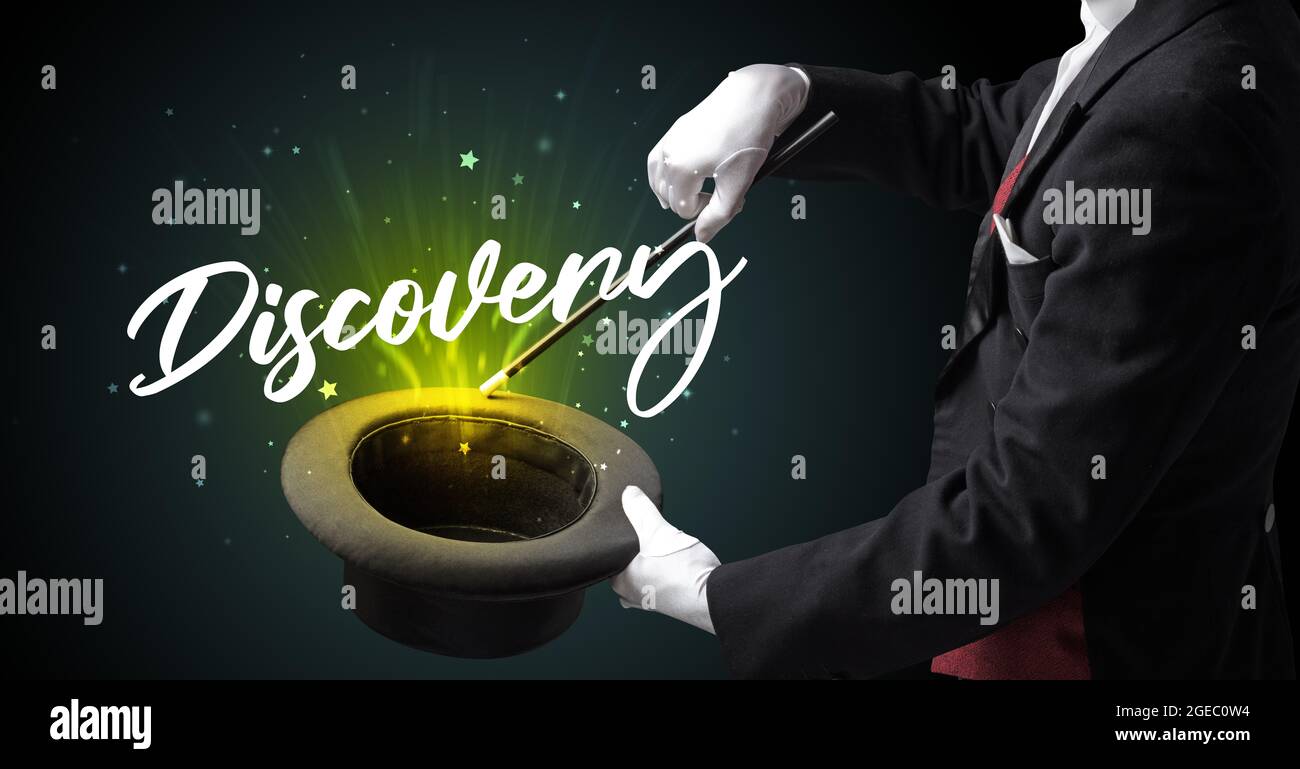 Old Magician is showing magic trick Stock Photo - Alamy