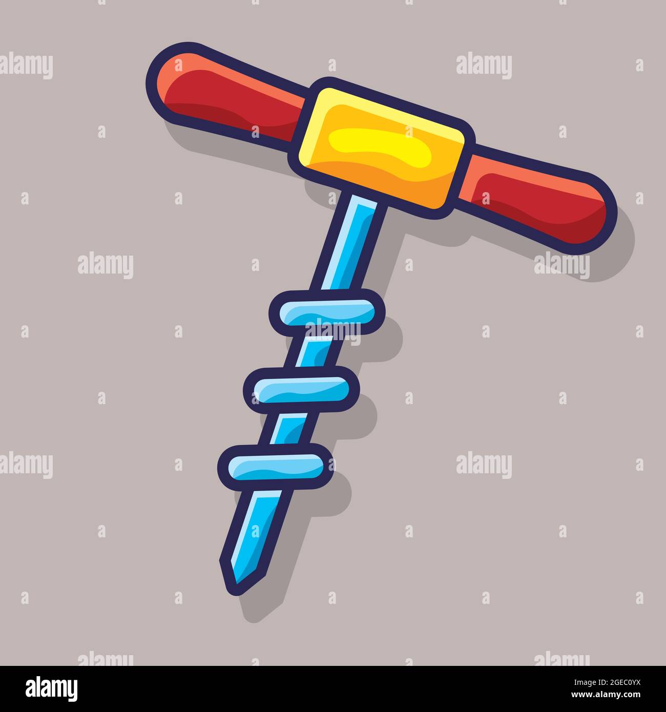 gimlet tool isolated cartoon vector illustration in flat style Stock ...