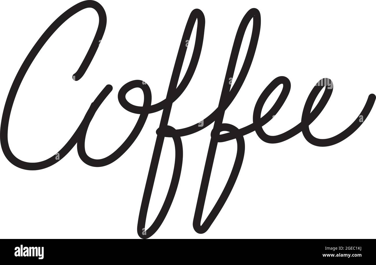 coffee text handmade Stock Vector Image & Art - Alamy