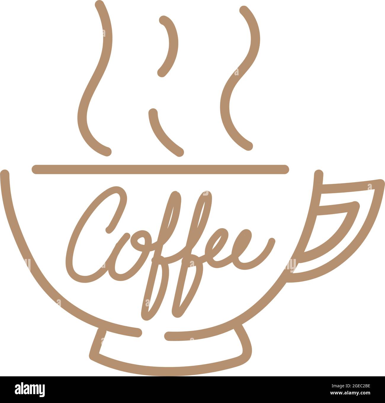 coffee calligraphy hand drawn Stock Vector Image & Art - Alamy