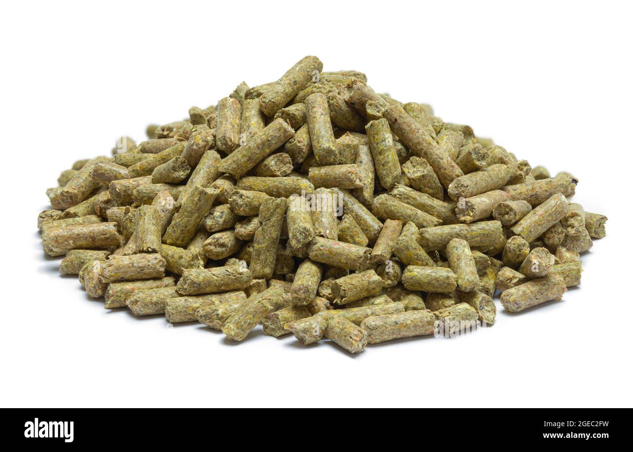 Pile of Live Stock Feed Cut Out on White Stock Photo - Alamy