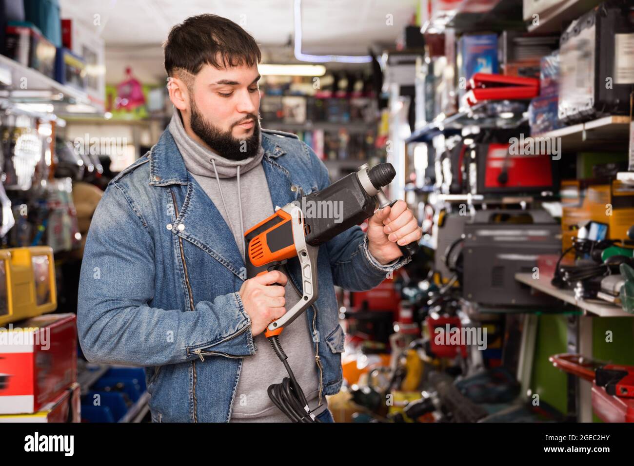 Buying tool in hardware store hi-res stock photography and images - Alamy