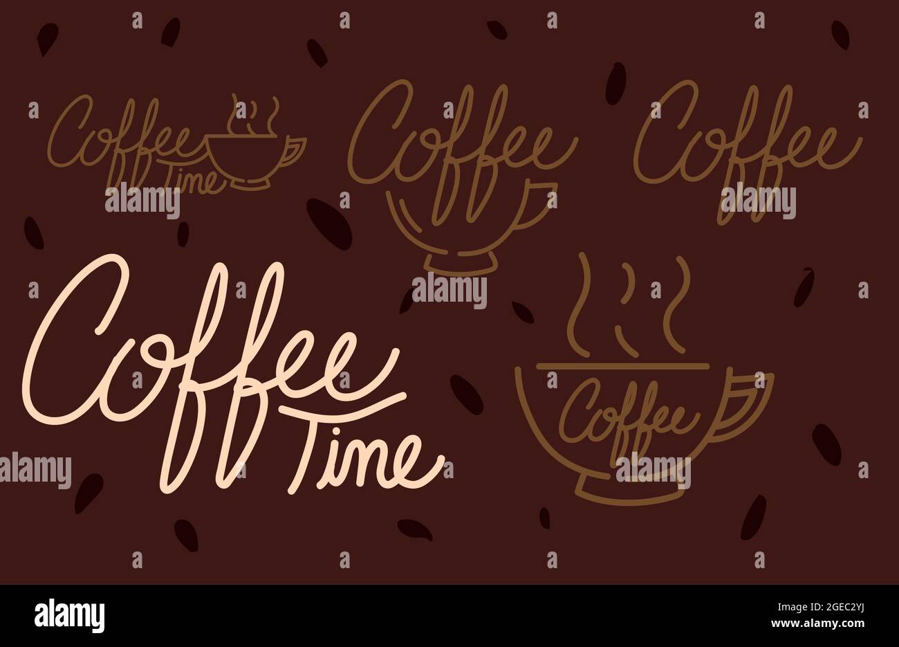 set of different text coffee Stock Vector Image & Art - Alamy