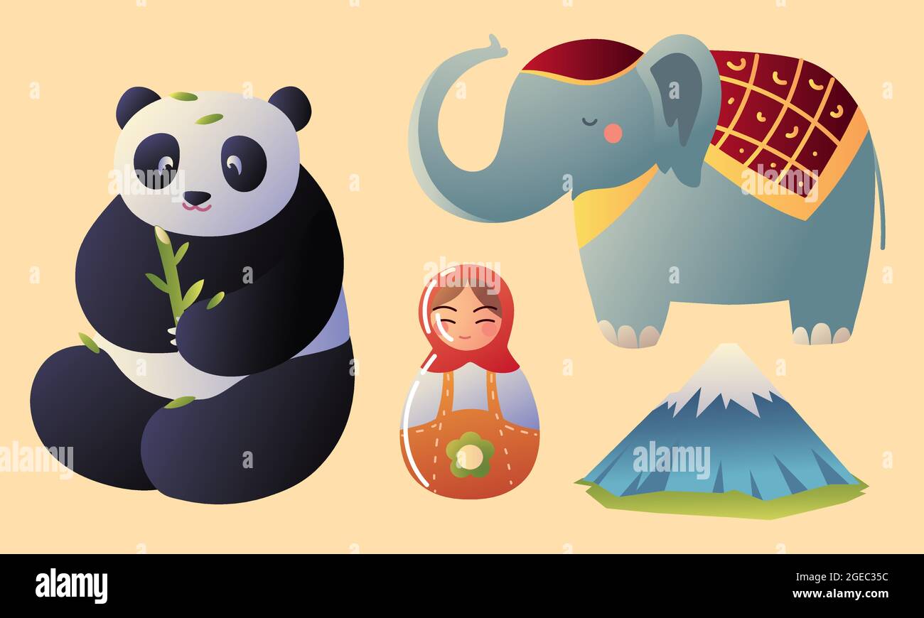 asian animal and culture Stock Vector Image & Art - Alamy