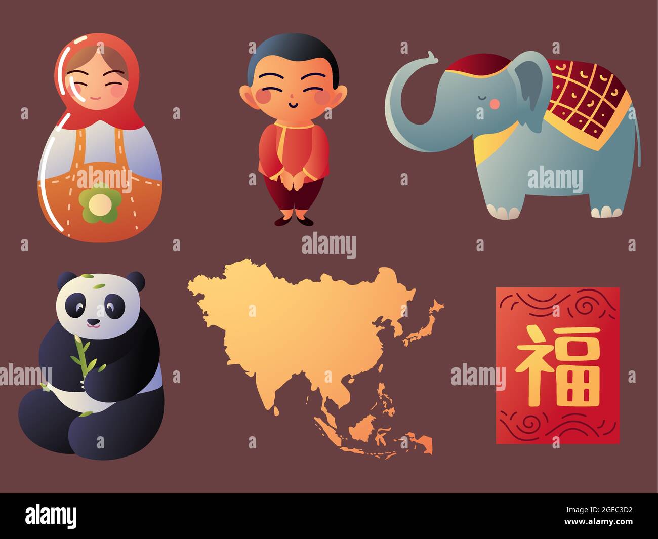 asia people and animals Stock Vector Image & Art - Alamy