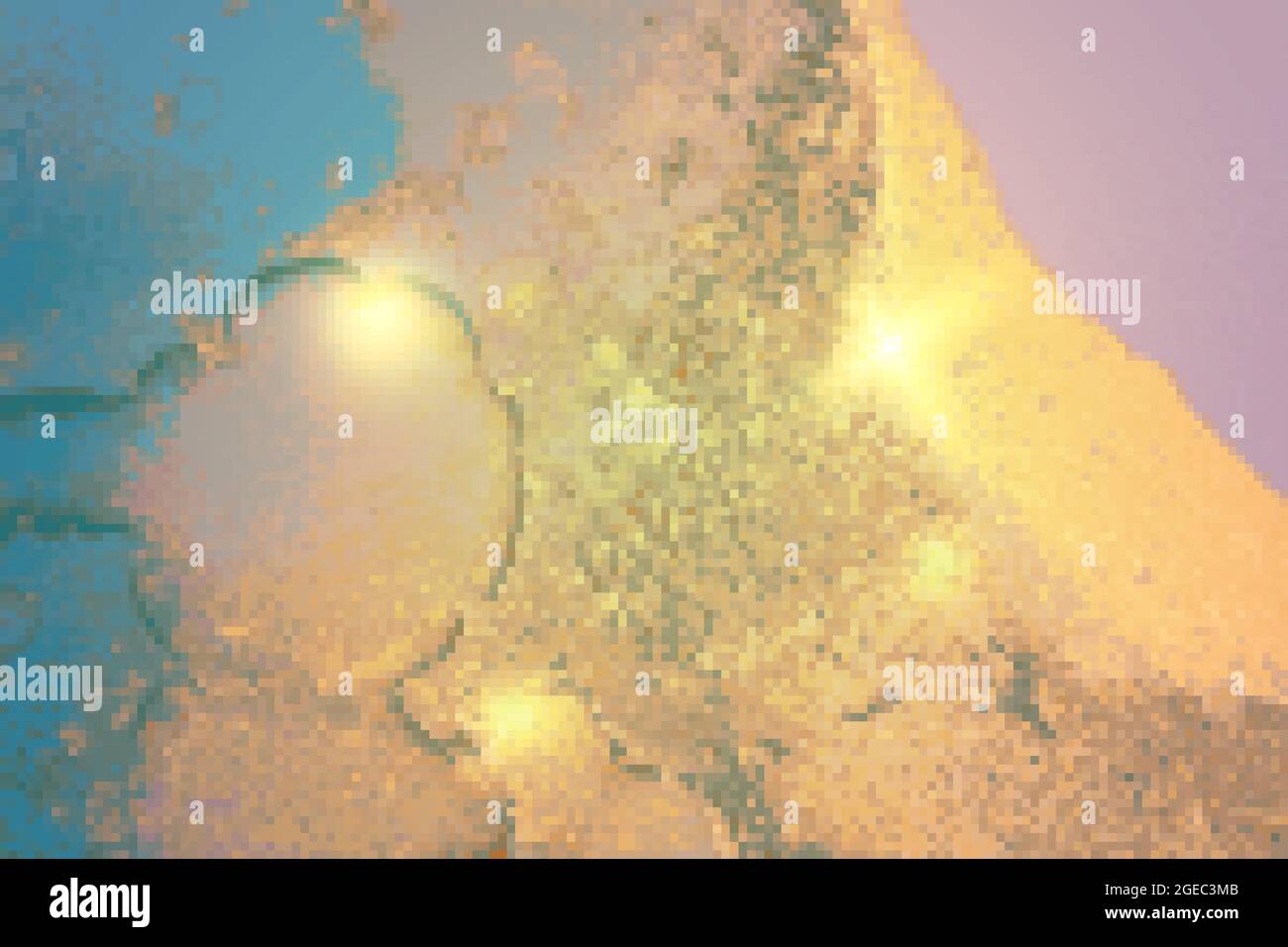 Abstract gold sand and ocean blue fluid art alcohol ink pattern Stock ...