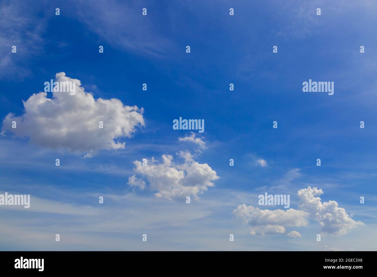 Sky with clouds on the noon in summer season nature background Stock ...