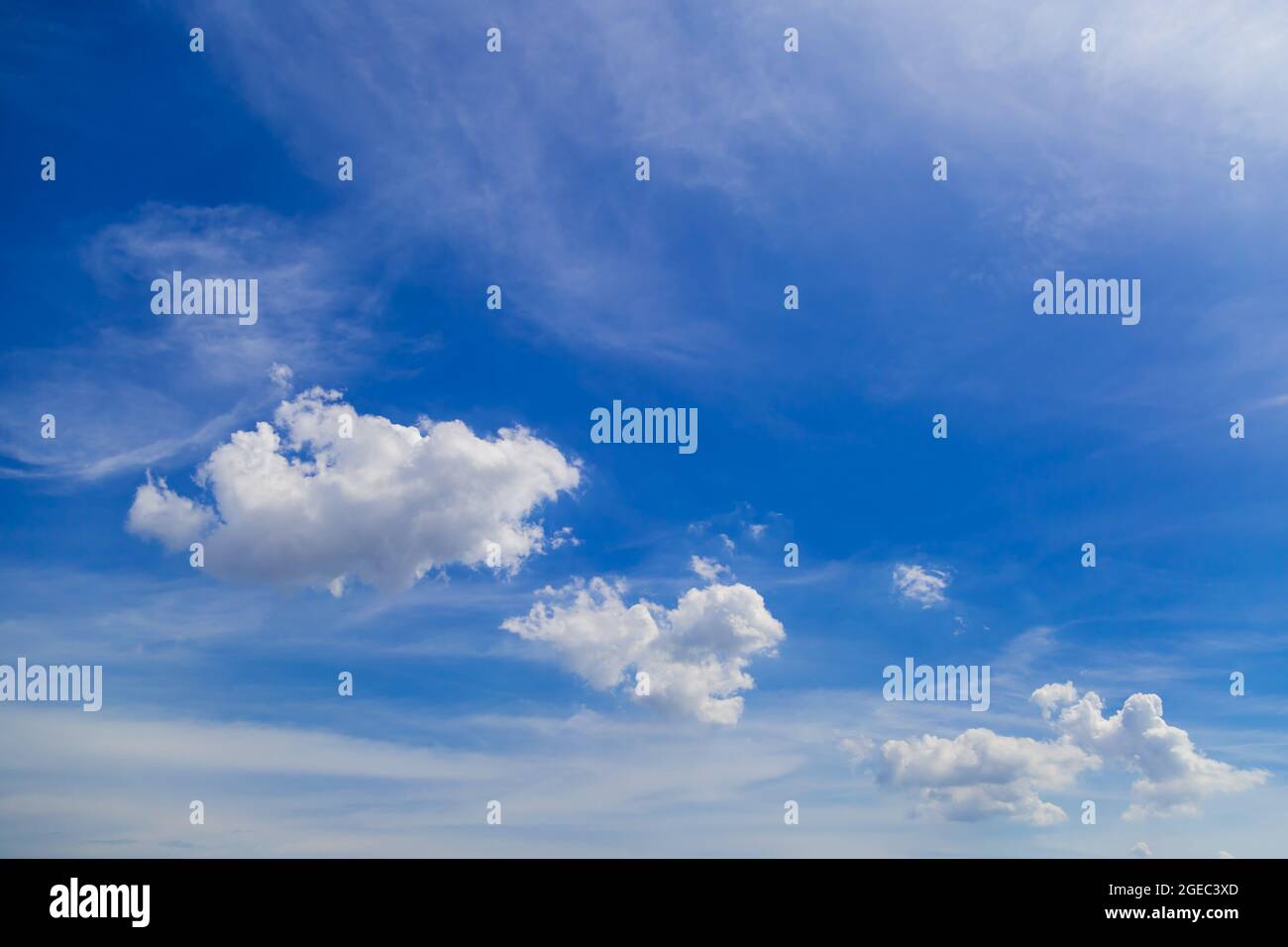 Sky with clouds on the noon in summer season nature background Stock ...