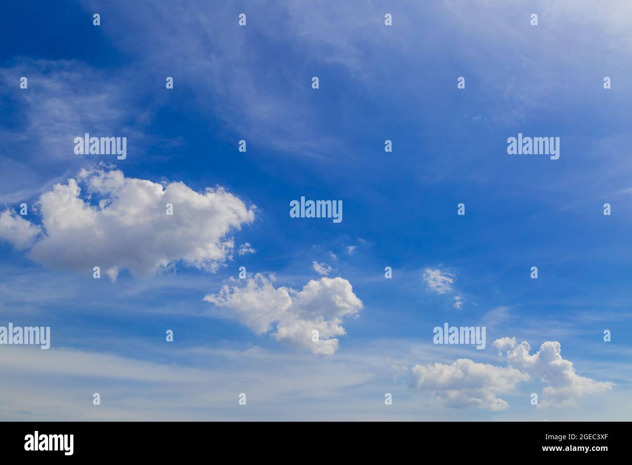 Sky with clouds on the noon in summer season nature background Stock ...