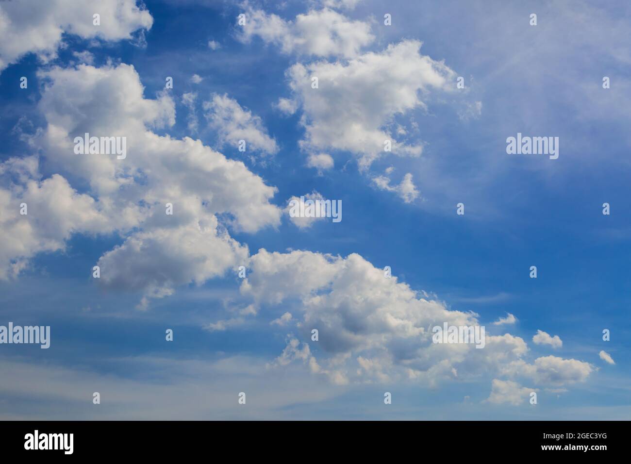 Sky with clouds on the noon in summer season nature background Stock ...