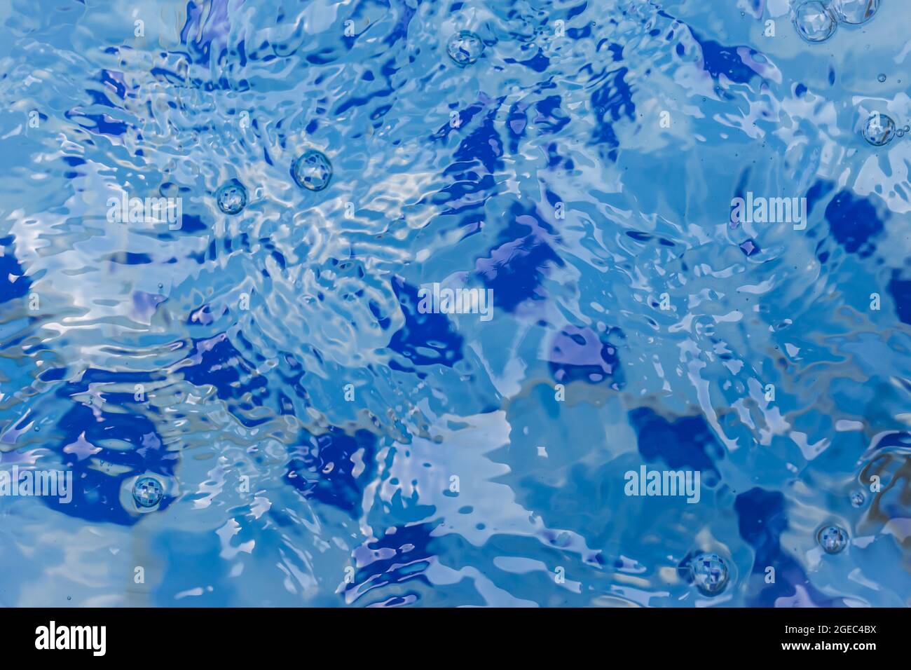 water waves bubbles on blue background Stock Photo - Alamy