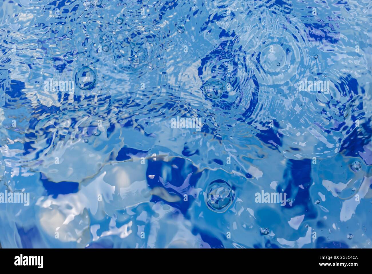 water waves bubbles on blue background Stock Photo - Alamy