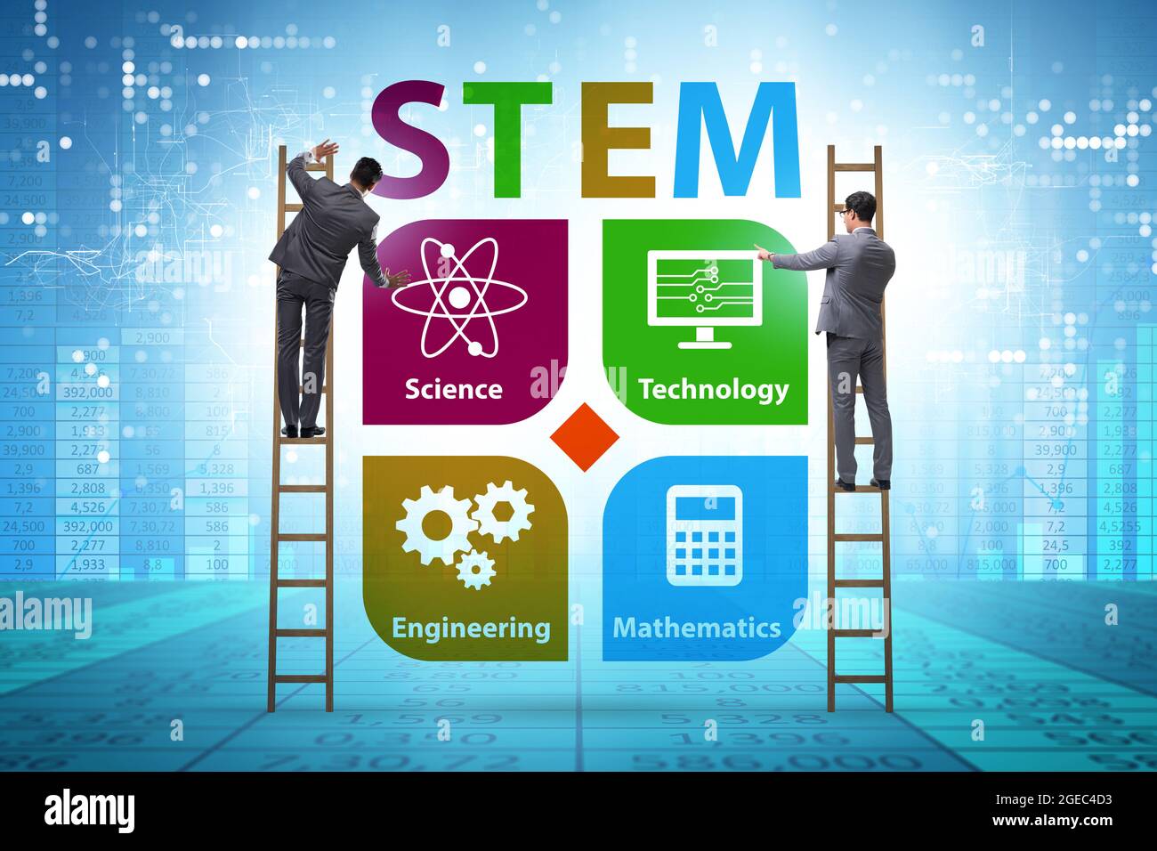 Business people in the STEM education concept Stock Photo - Alamy