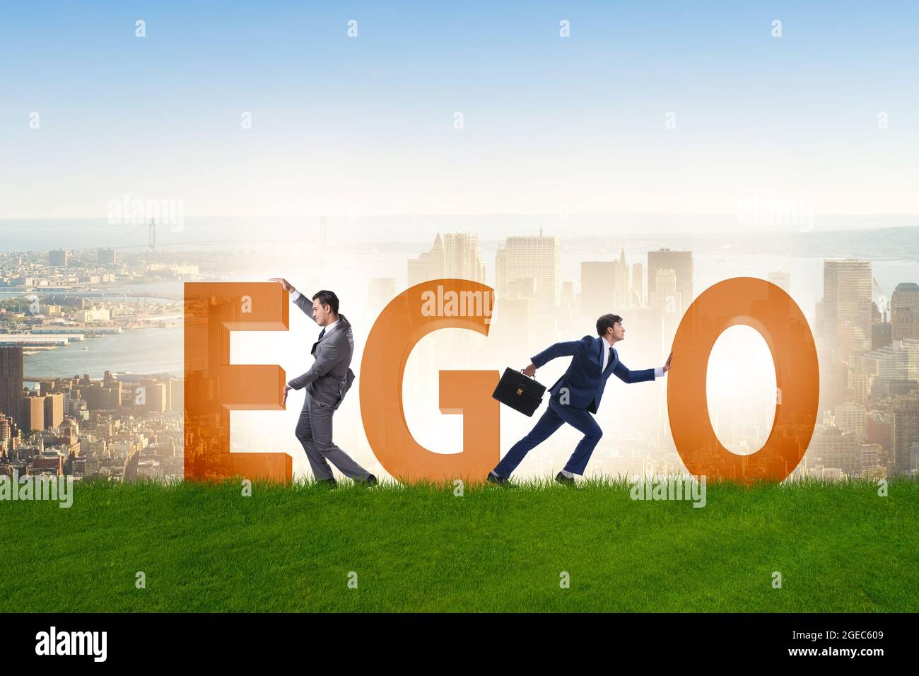 Concept of ego with the businessman Stock Photo - Alamy