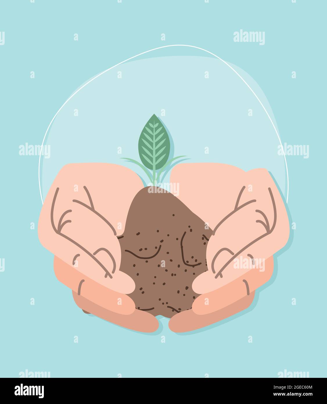 Hands planting garden Stock Vector Images - Alamy