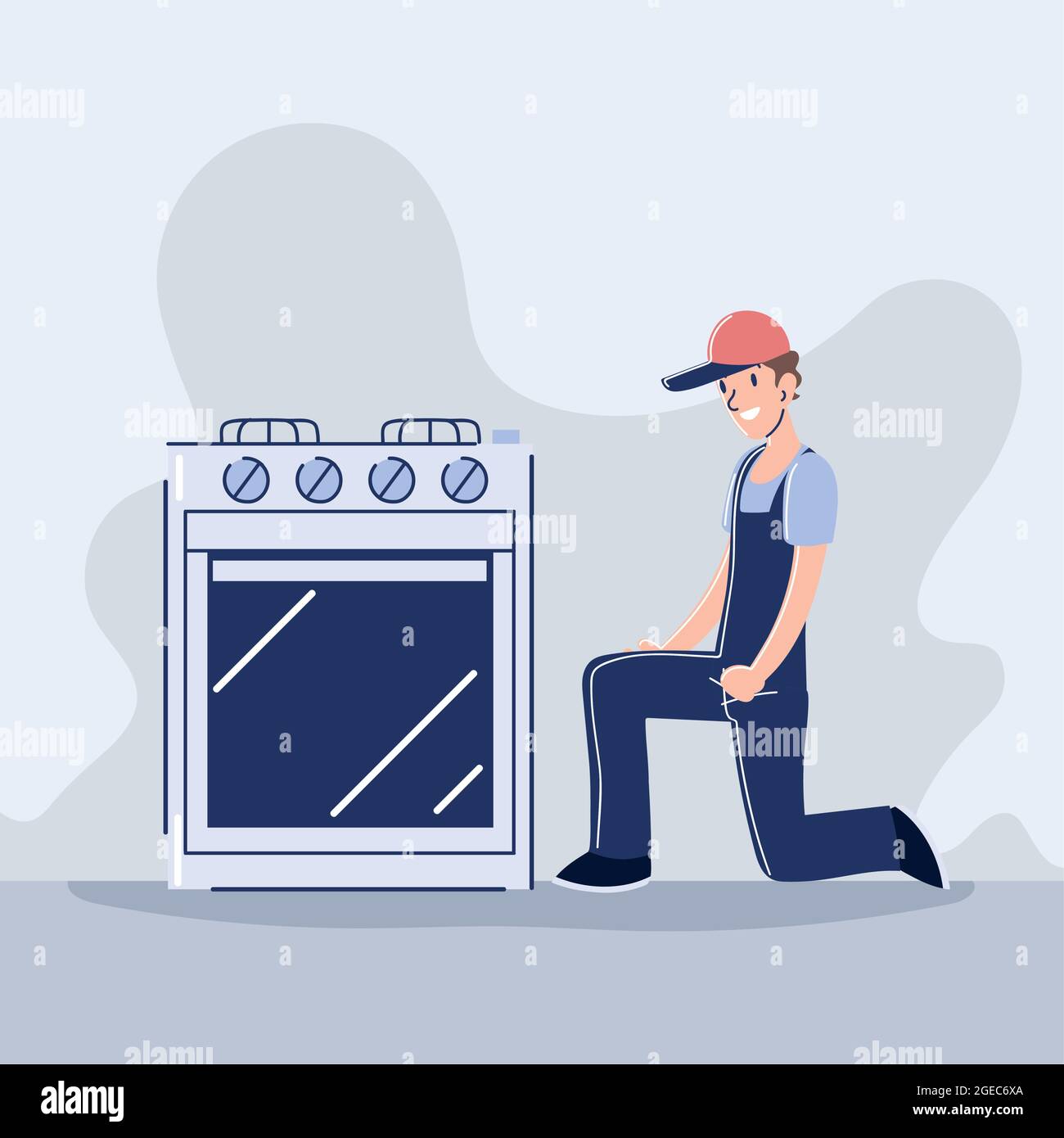 expert repairman fixing a stove Stock Vector Image & Art - Alamy expert repairman fixing a stove Stock Vector Image & Art - Alamy