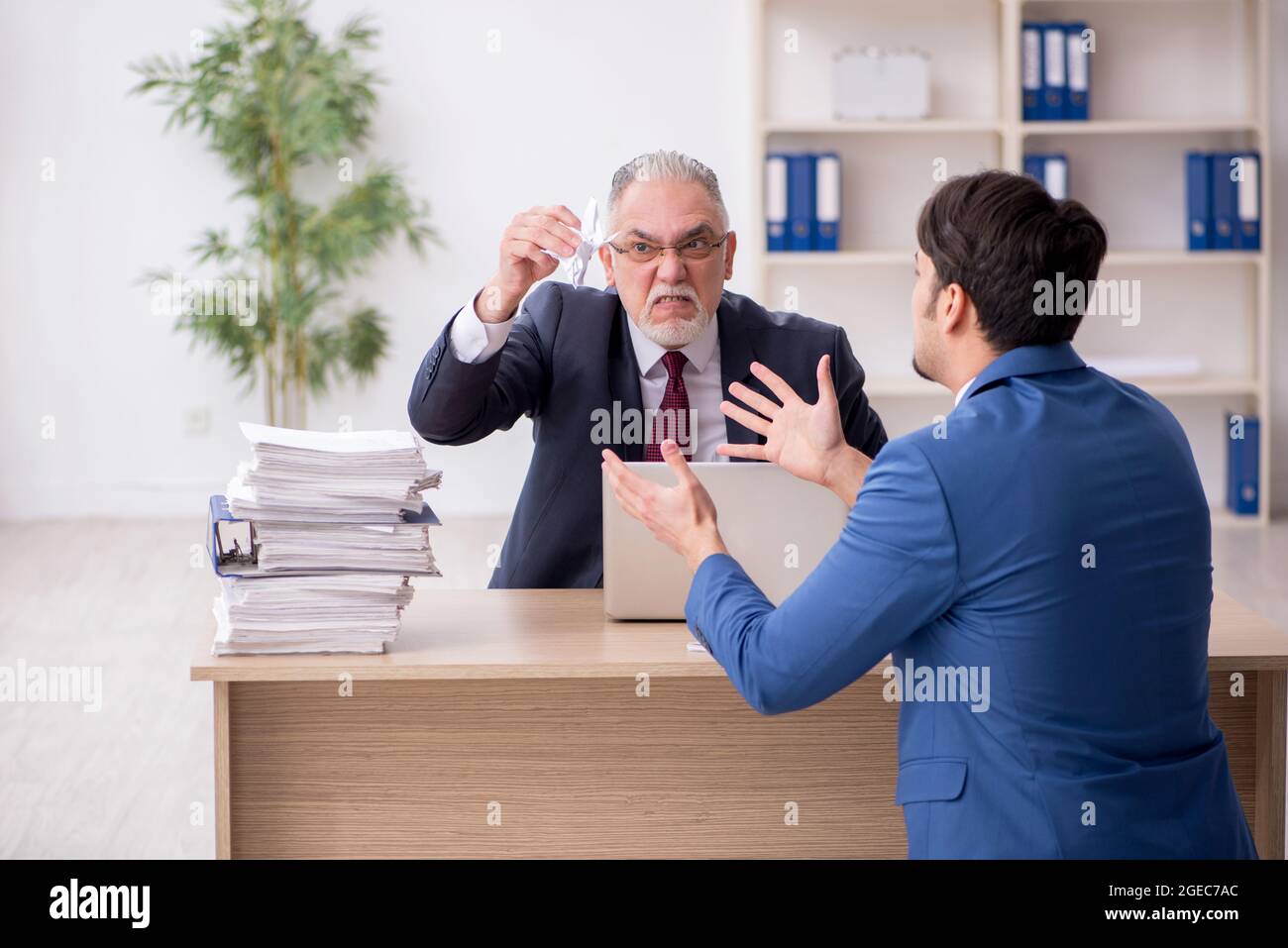 Two employees in dismissal concept Stock Photo - Alamy