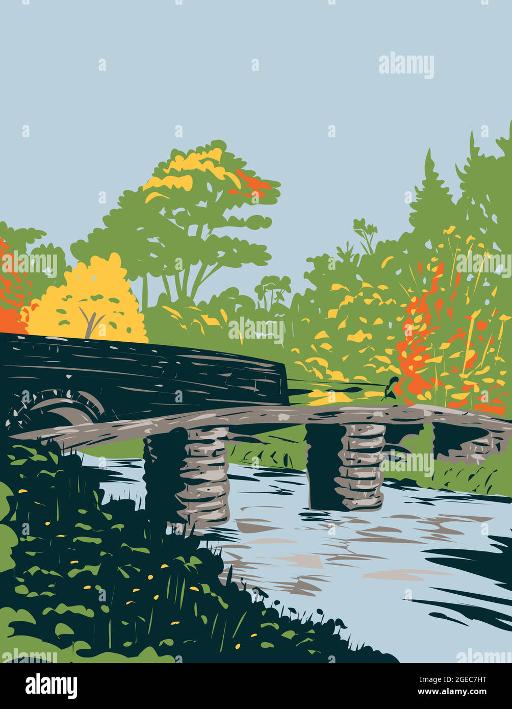 The clapper bridge Stock Vector Images - Alamy